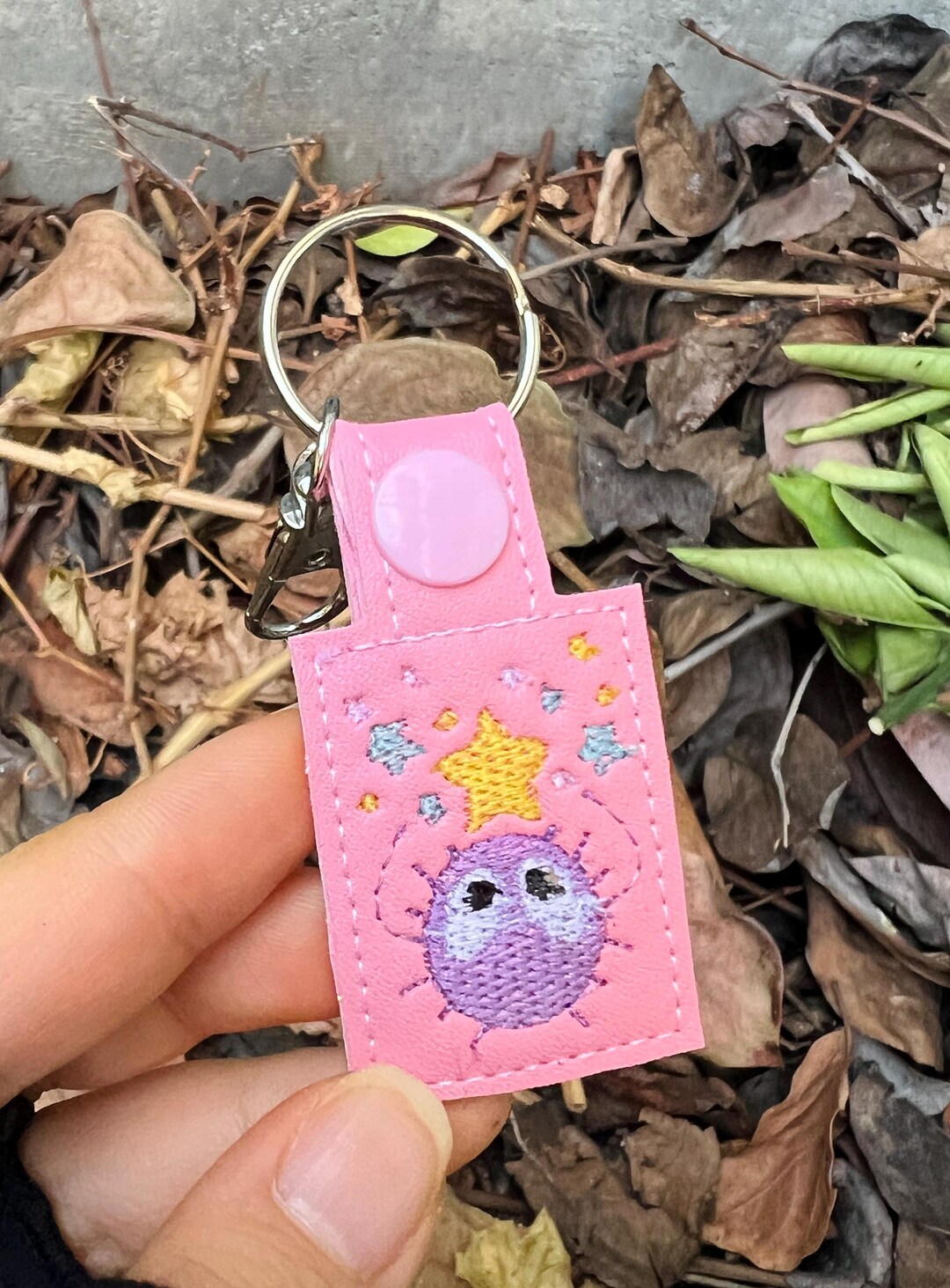 B GRADE Handcrafted Lavender Faux Leather Spirited Away Soot With Star ...