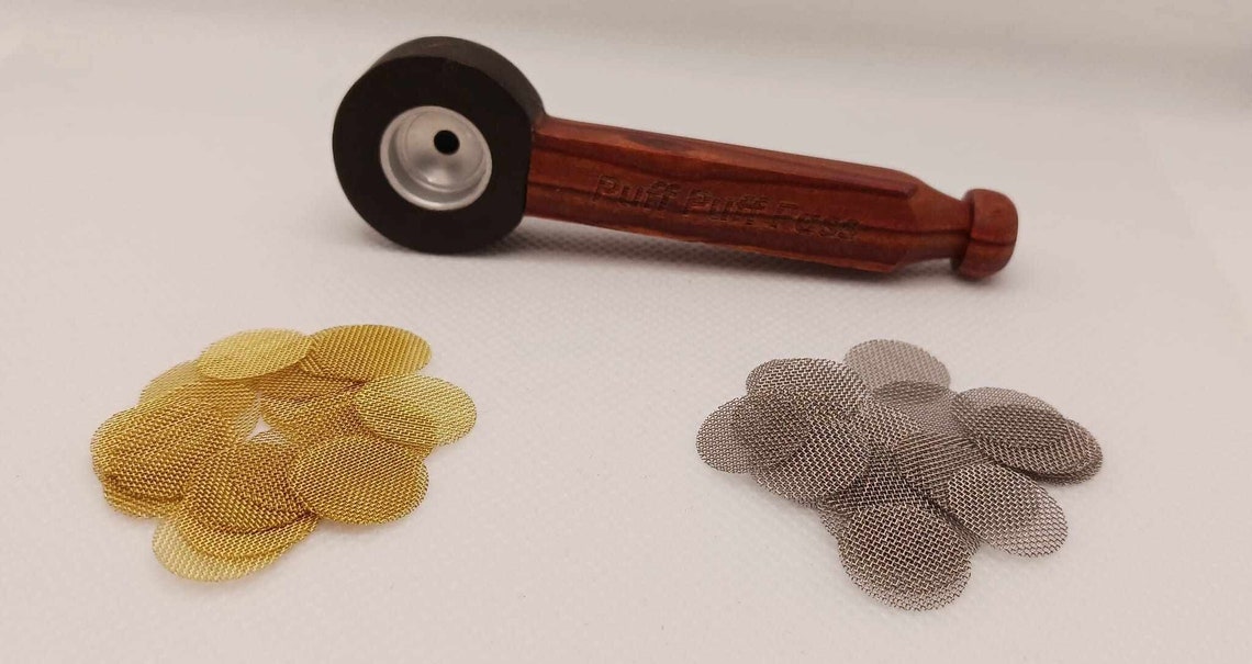 Smoking Pipe Discreet Wood & Metal + 25 Pipe Screens - Etsy