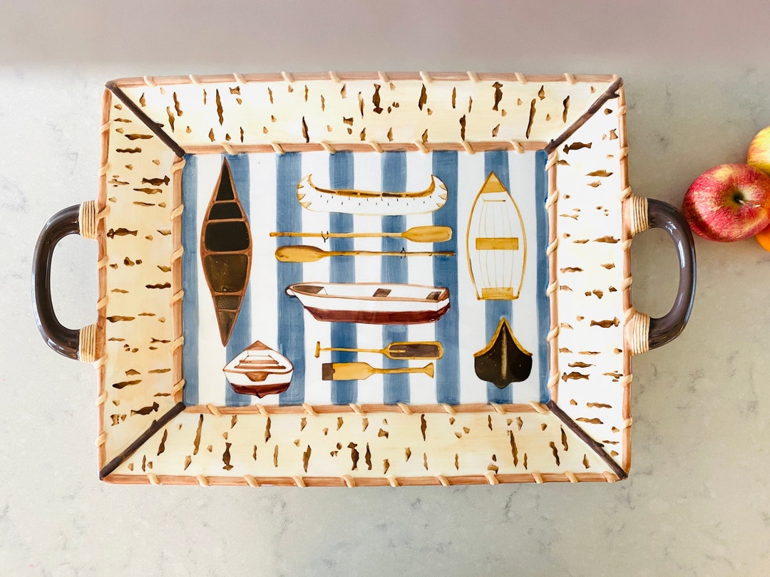 Vintage Large Lakeside Ceramic Tray, Vintage Zrikes Ceramics, Lake ...