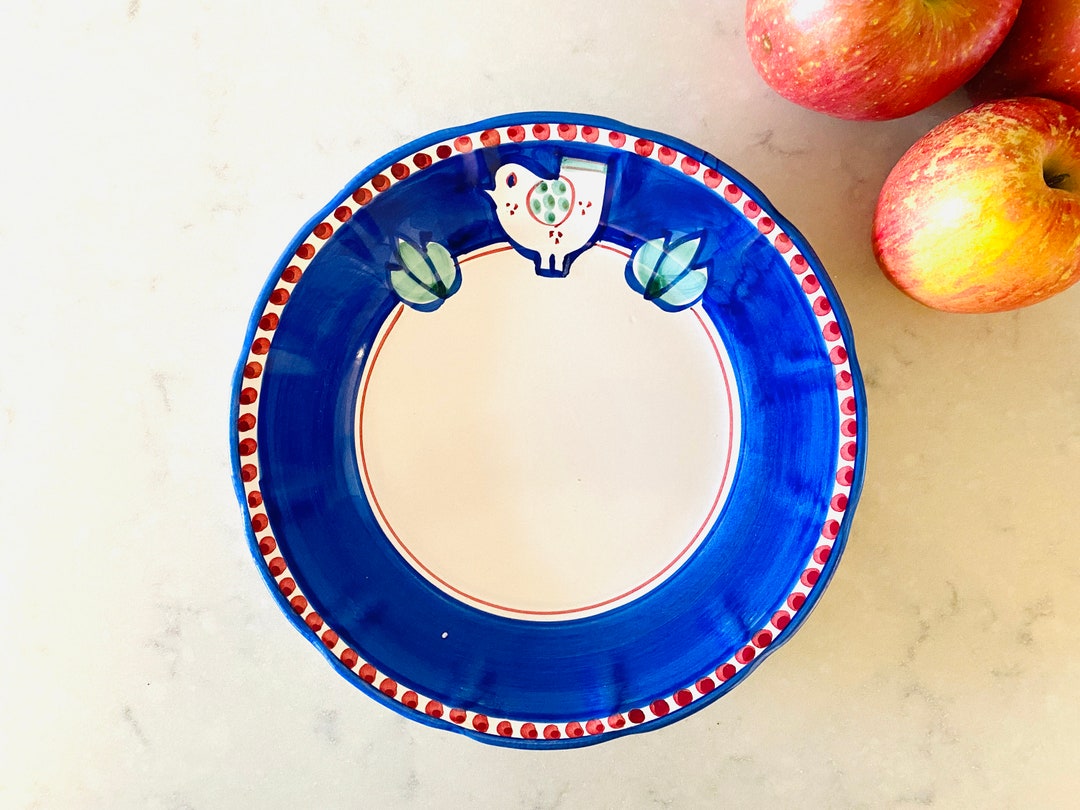 1 Vintage VIETRI Plate, Campagna Chicken Hen, Vietri Solimene, This ...