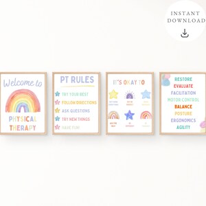 Physical Therapy Poster Bundle 4 Physical Therapy Signs - Etsy