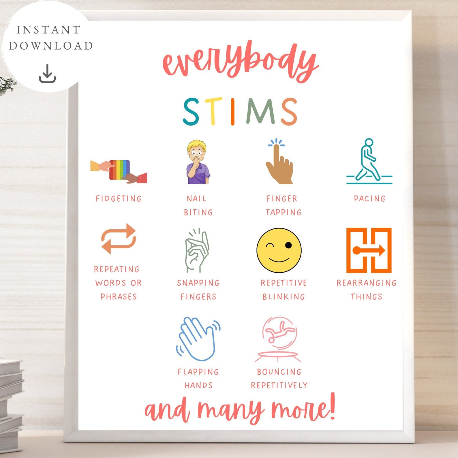 Everybody STIMS Poster Neurodiversity Poster Inclusive - Etsy