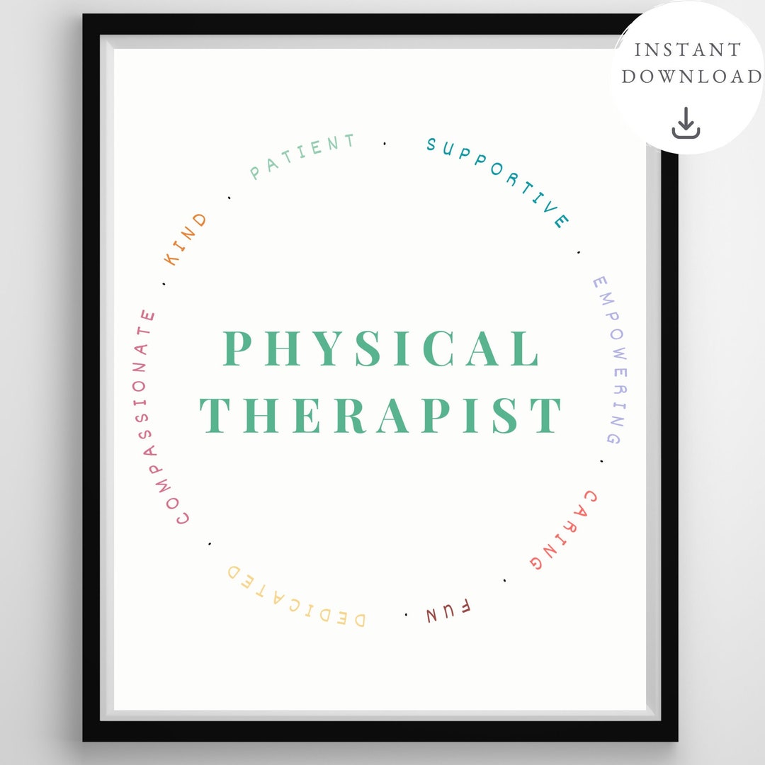 Physical Therapy Poster, Physical Therapy Decor, PT Gift, PT, PT Poster ...