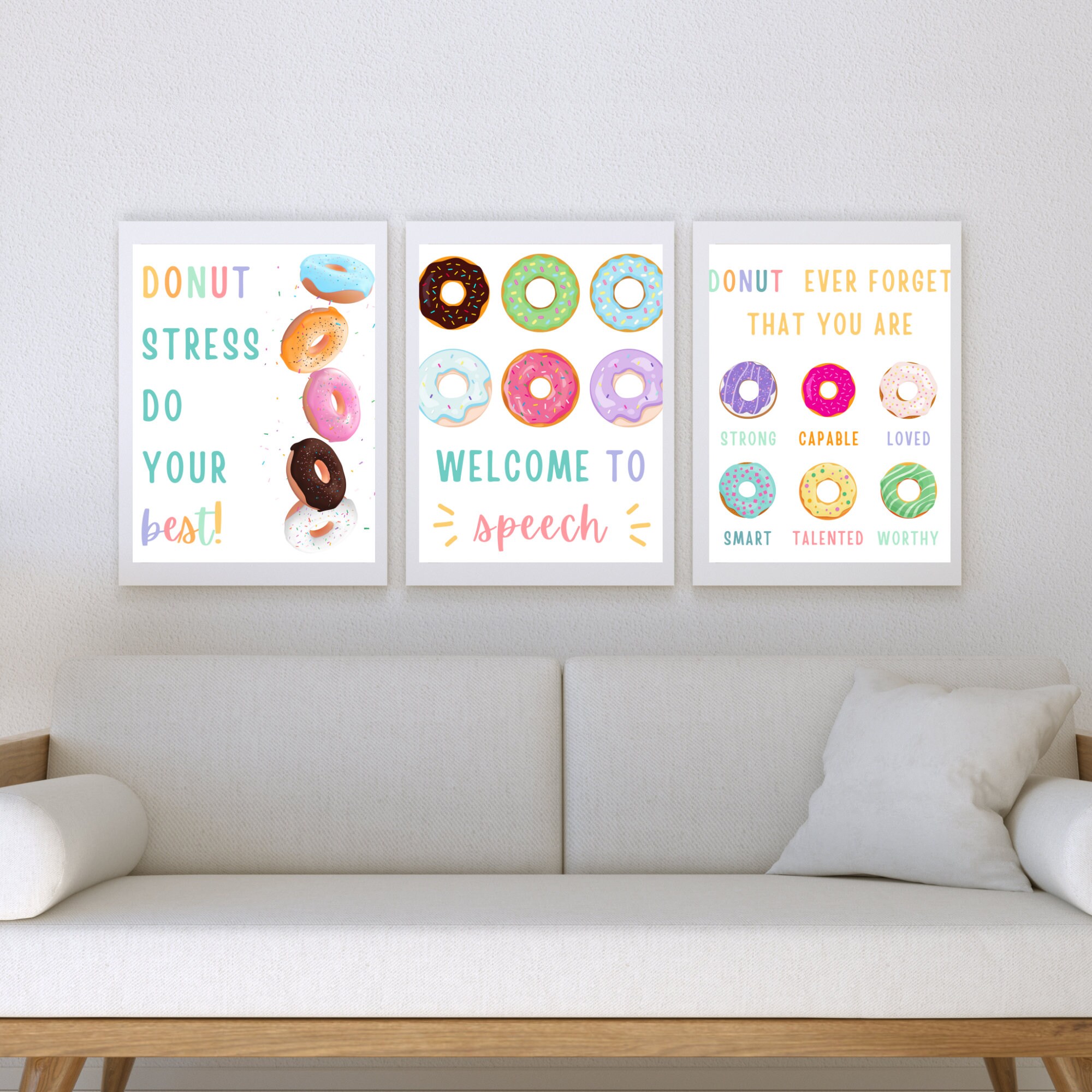 Donut Speech Room Poster Bundle 8 Speech Room Signs Speech Classroom ...
