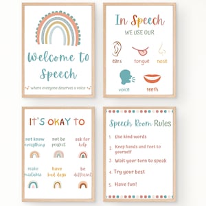 Speech Therapy Decor Bundle | 4 Speech Therapy Posters | Welcome to ...