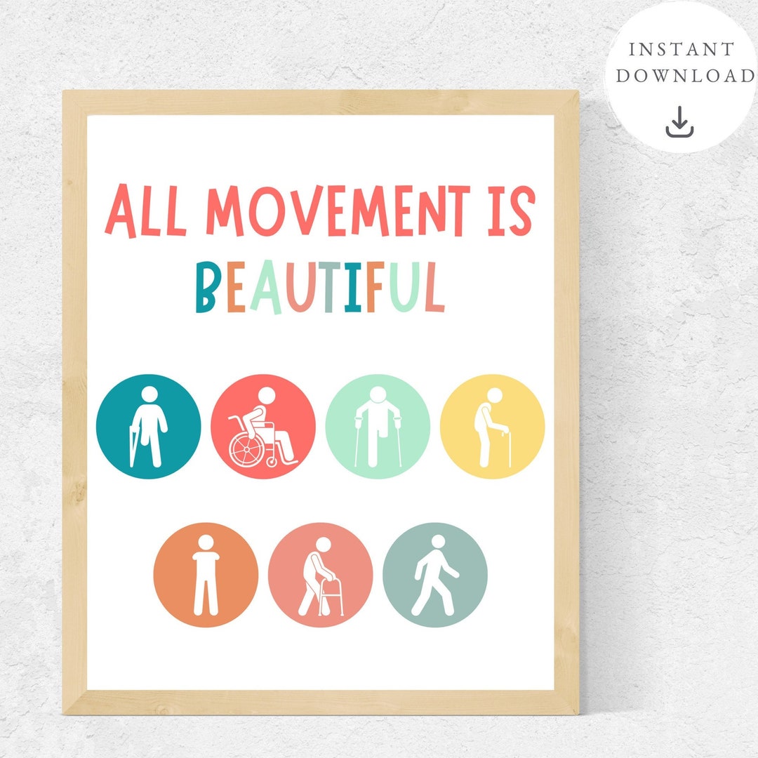All Movement is Beautiful Poster Physical Therapy Office - Etsy