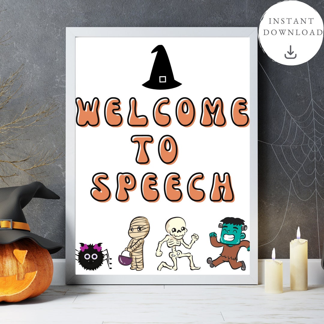 Halloween Speech Therapy Poster, Halloween Speech, Speech Room Decor ...