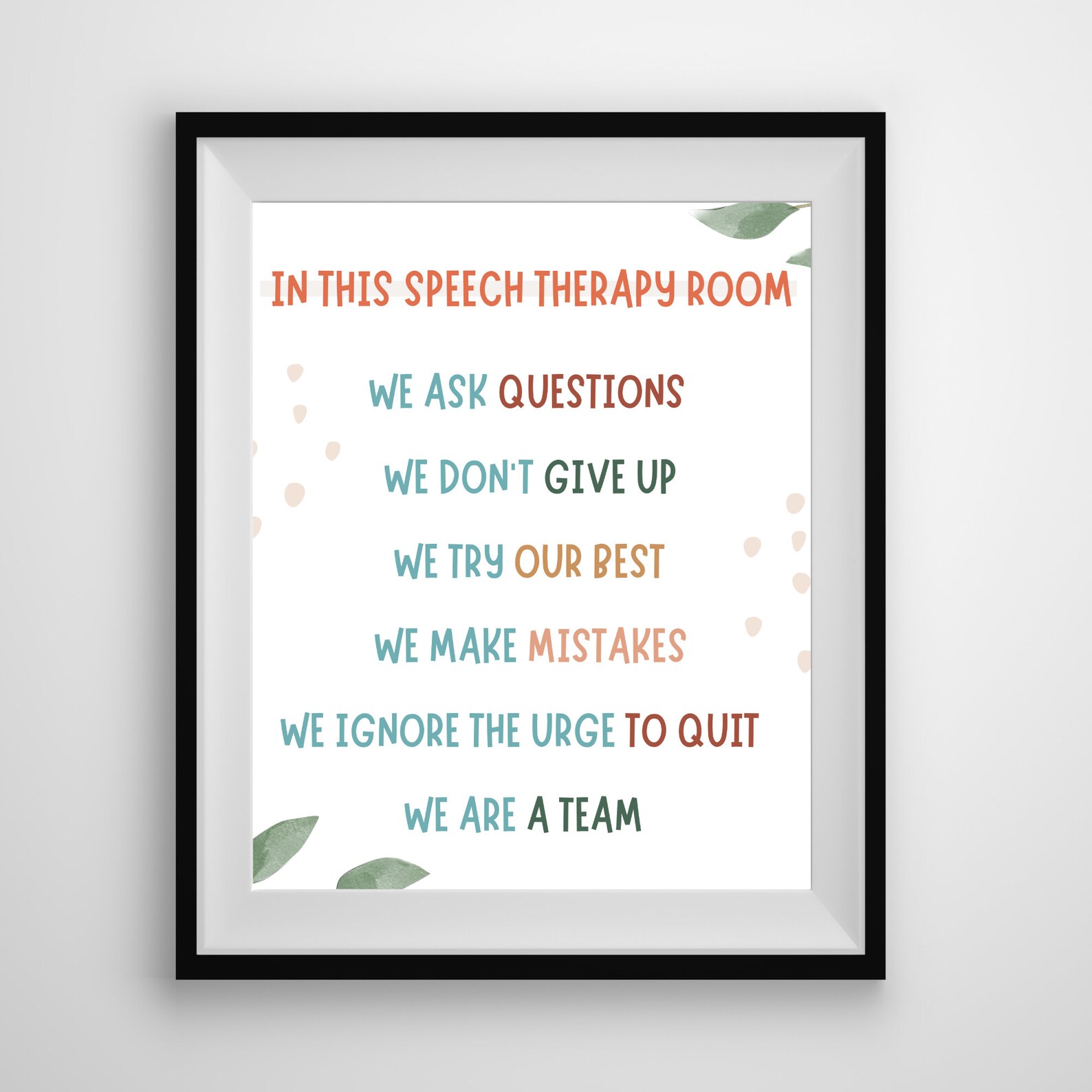 Speech Therapy Rules Poster Speech Rules Speech Therapy - Etsy