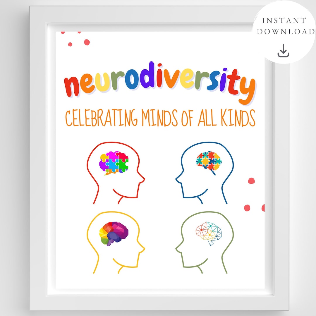 Neurodiversity Print, Neurodivergent, Neurodiversity Poster, We All ...