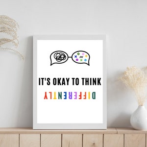 Neurodiversity Poster, Neurodiversity, We All Think Differently Poster ...