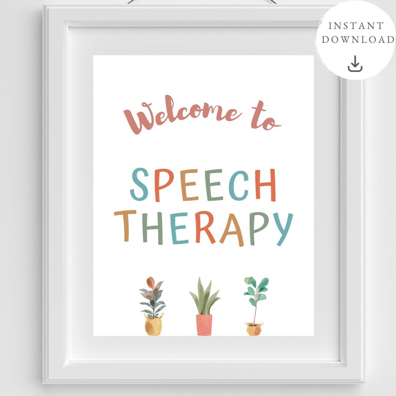 Welcome to Speech Poster | Speech Therapy Poster | Speech Therapy Room ...