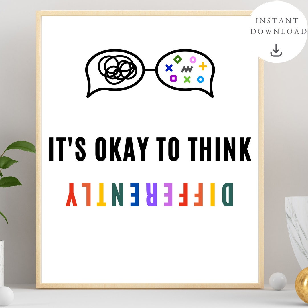 Neurodiversity Poster, Neurodiversity, We All Think Differently Poster ...