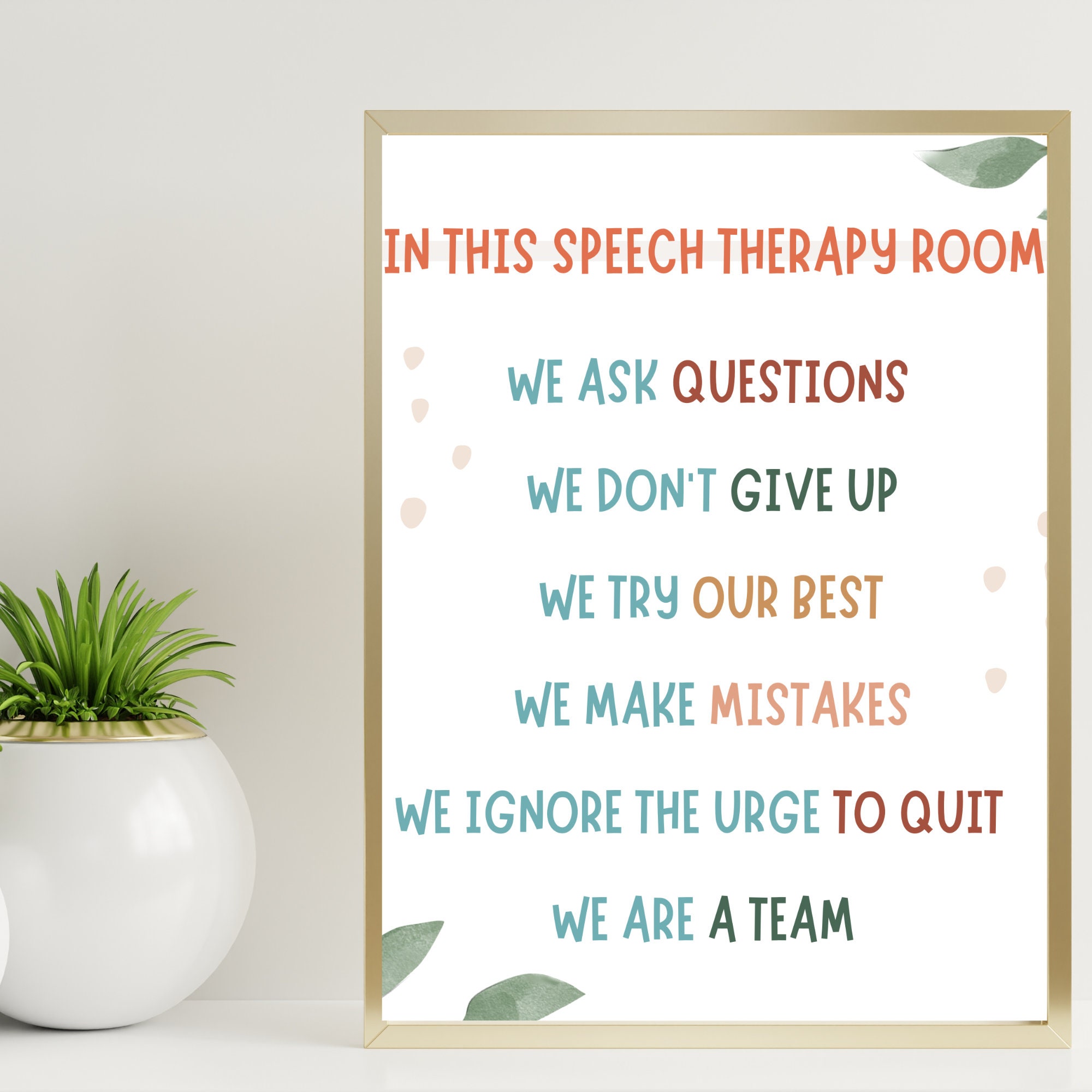 Speech Therapy Rules Poster Speech Rules Speech Therapy - Etsy