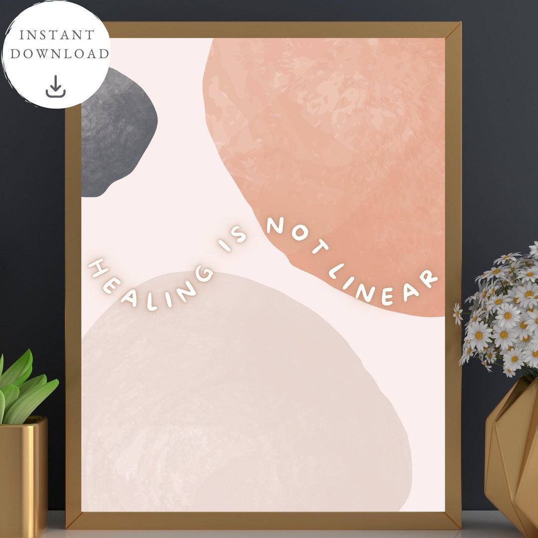 Healing is Not Linear Poster Healing is Not Linear Print - Etsy