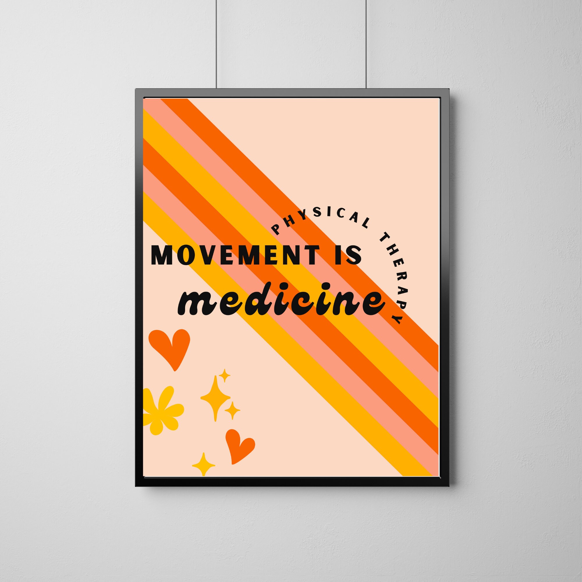 Groovy Movement is Medicine Poster Physical Therapy Poster - Etsy