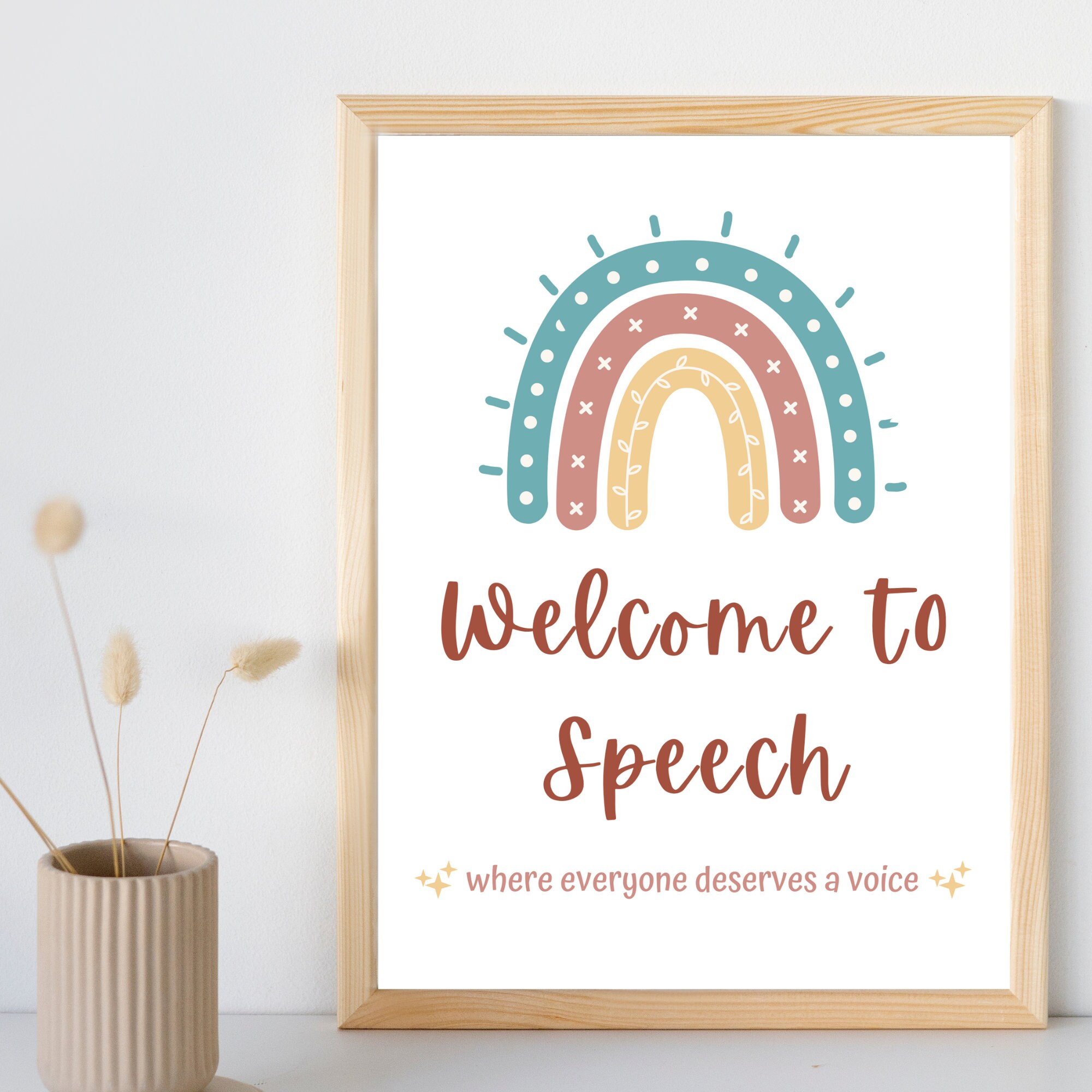 Boho Speech Room Decor Bundle 4 Speech Room Posters - Etsy