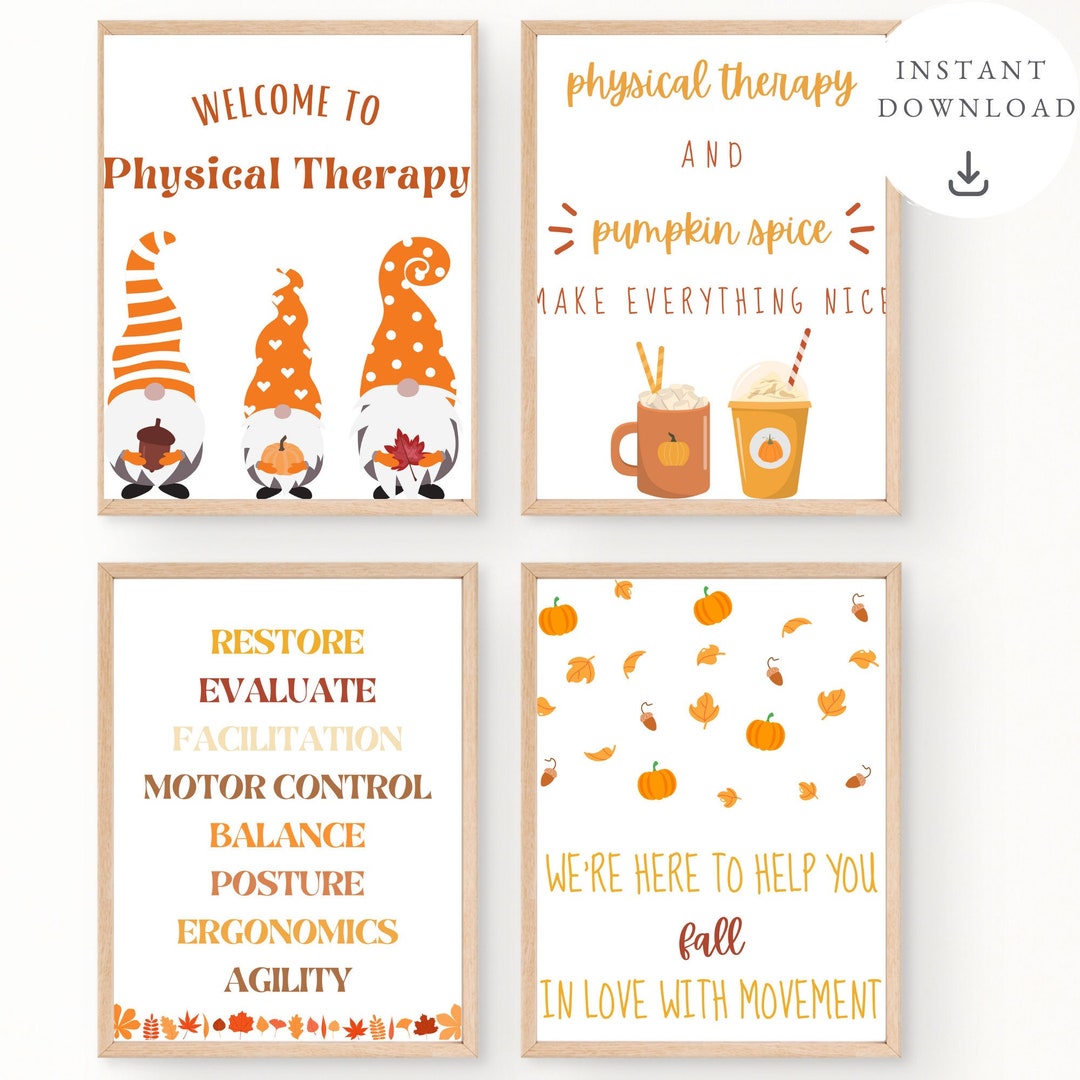 Fall Physical Therapy Bundle 4 Physical Therapy Posters Physical ...