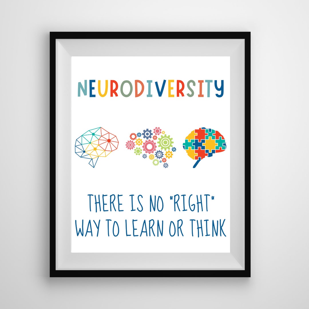 Neurodiversity Poster | We All Think Differently Poster | Therapy ...