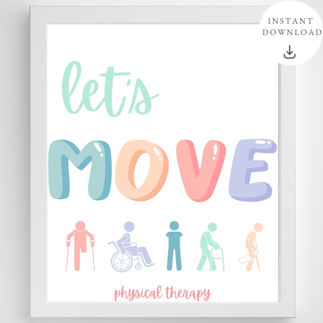 Physical Therapy Poster Physical Therapy Decor Physical Therapist ...