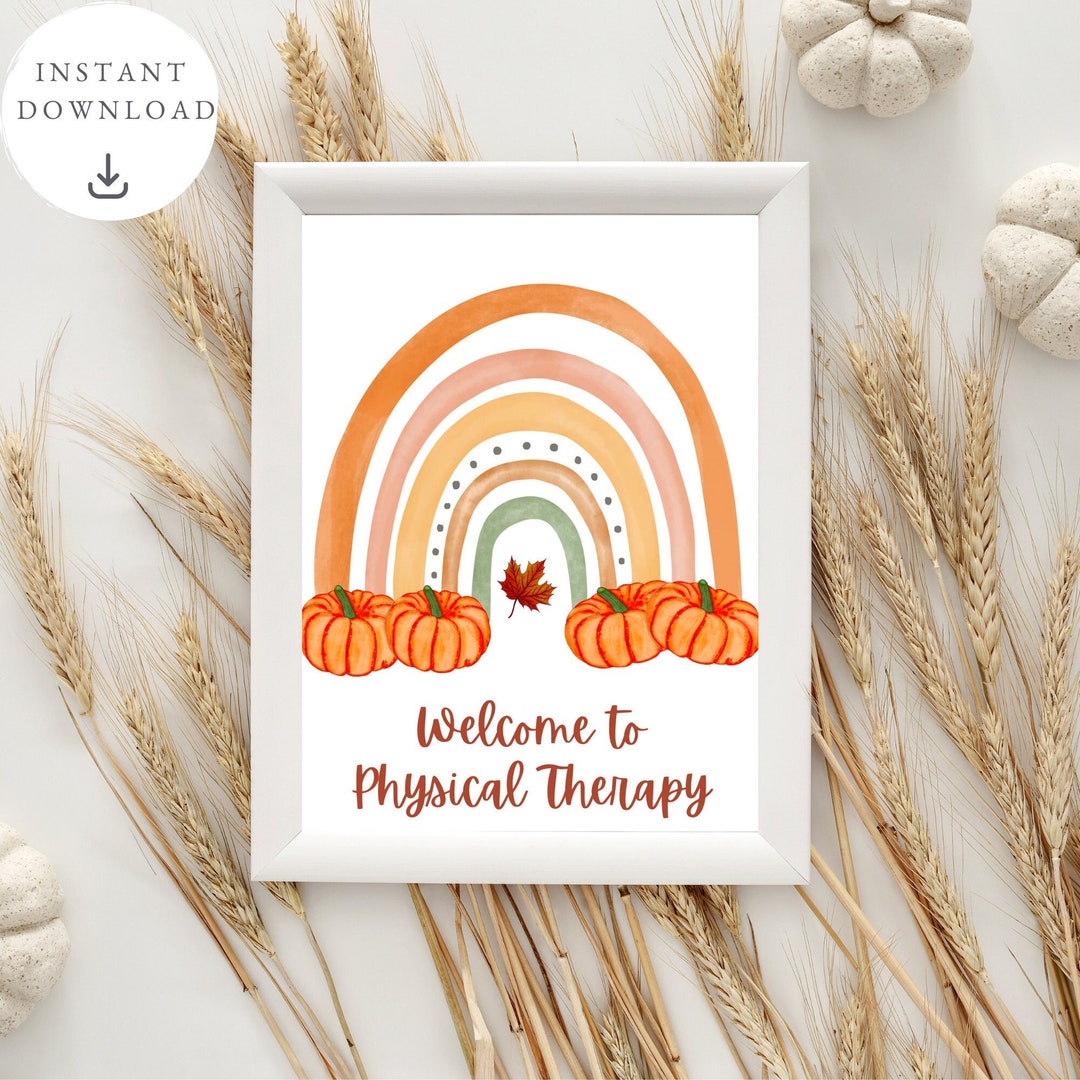 Welcome to Physical Therapy Poster, Fall Physical Therapy Decor ...