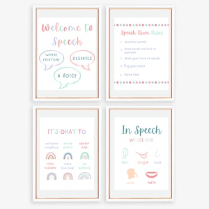 Speech Therapy Poster Bundle | 4 Speech Room Posters | Speech Room ...