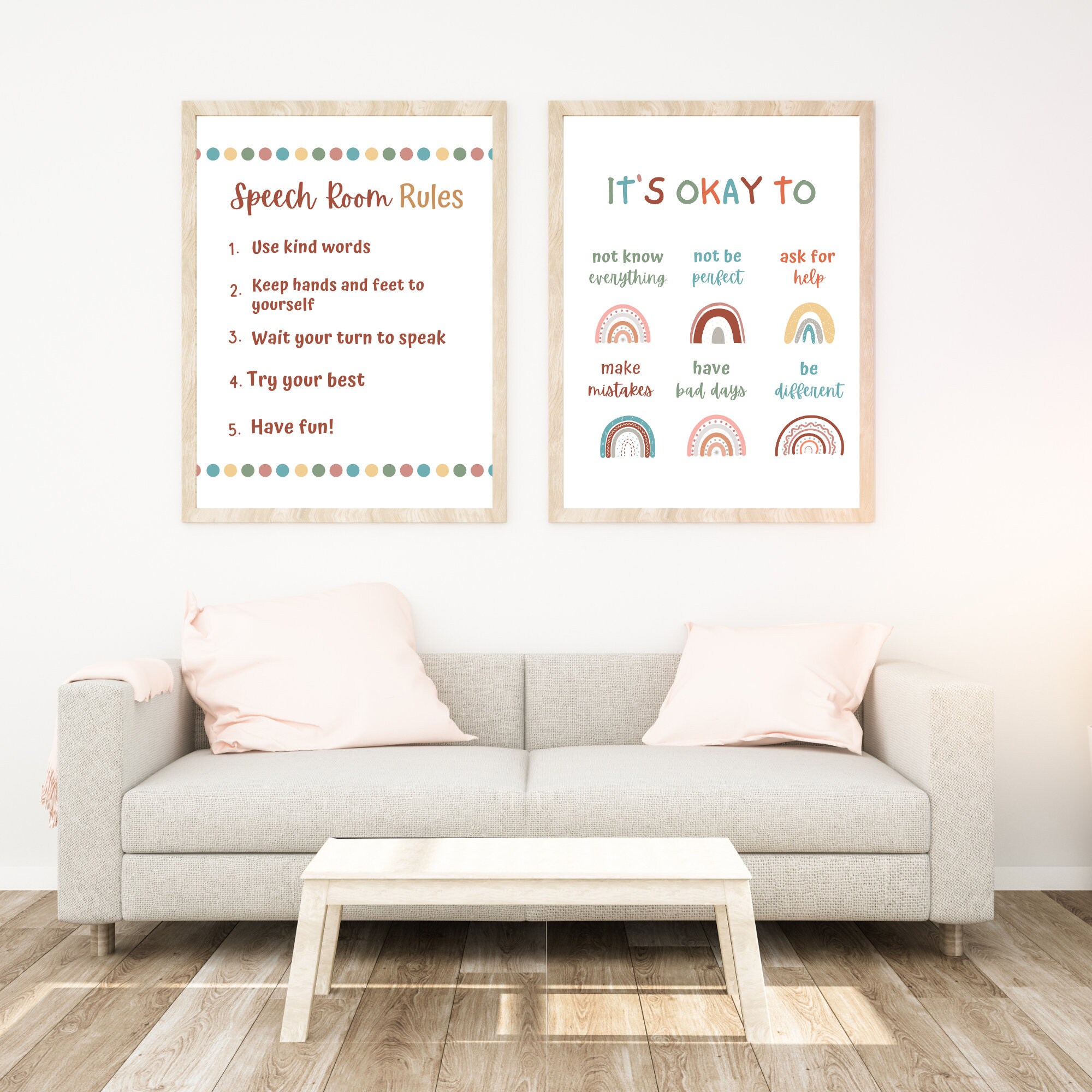 Boho Speech Room Decor Bundle 4 Speech Room Posters - Etsy