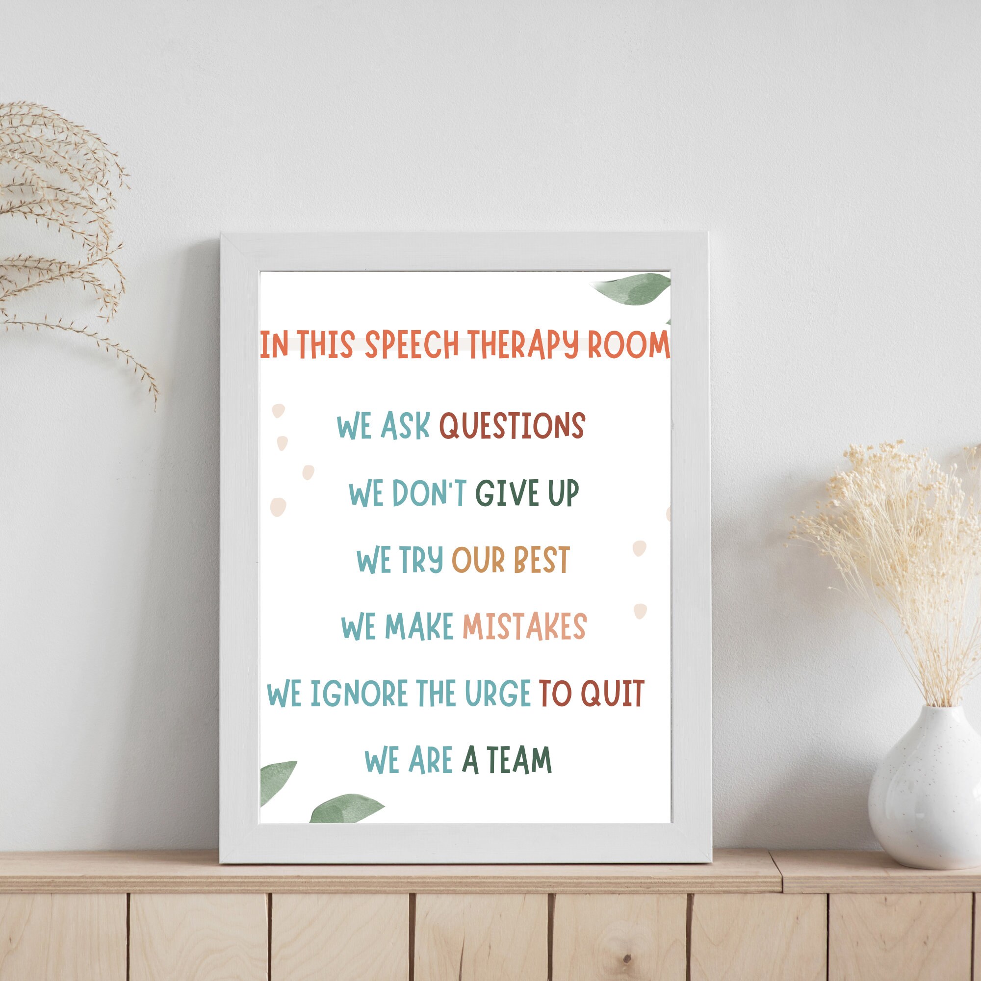 Speech Therapy Rules Poster Speech Rules Speech Therapy - Etsy