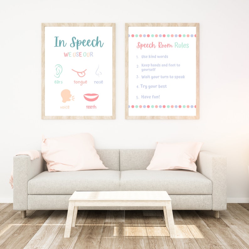 Speech Therapy Poster Bundle 4 Speech Room Posters Speech Room Decor ...