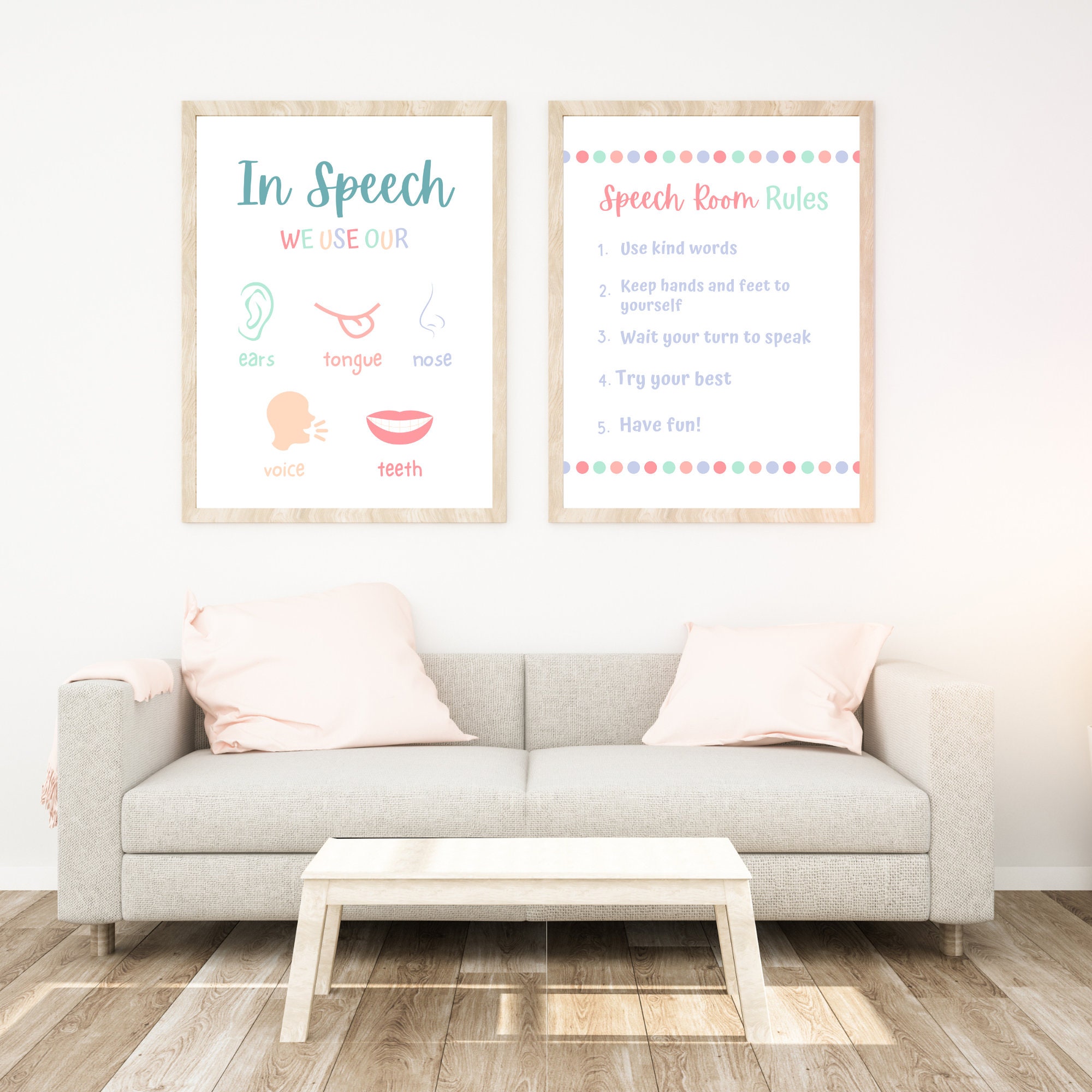 Speech Therapy Poster Bundle 4 Speech Room Posters Speech Room Decor ...