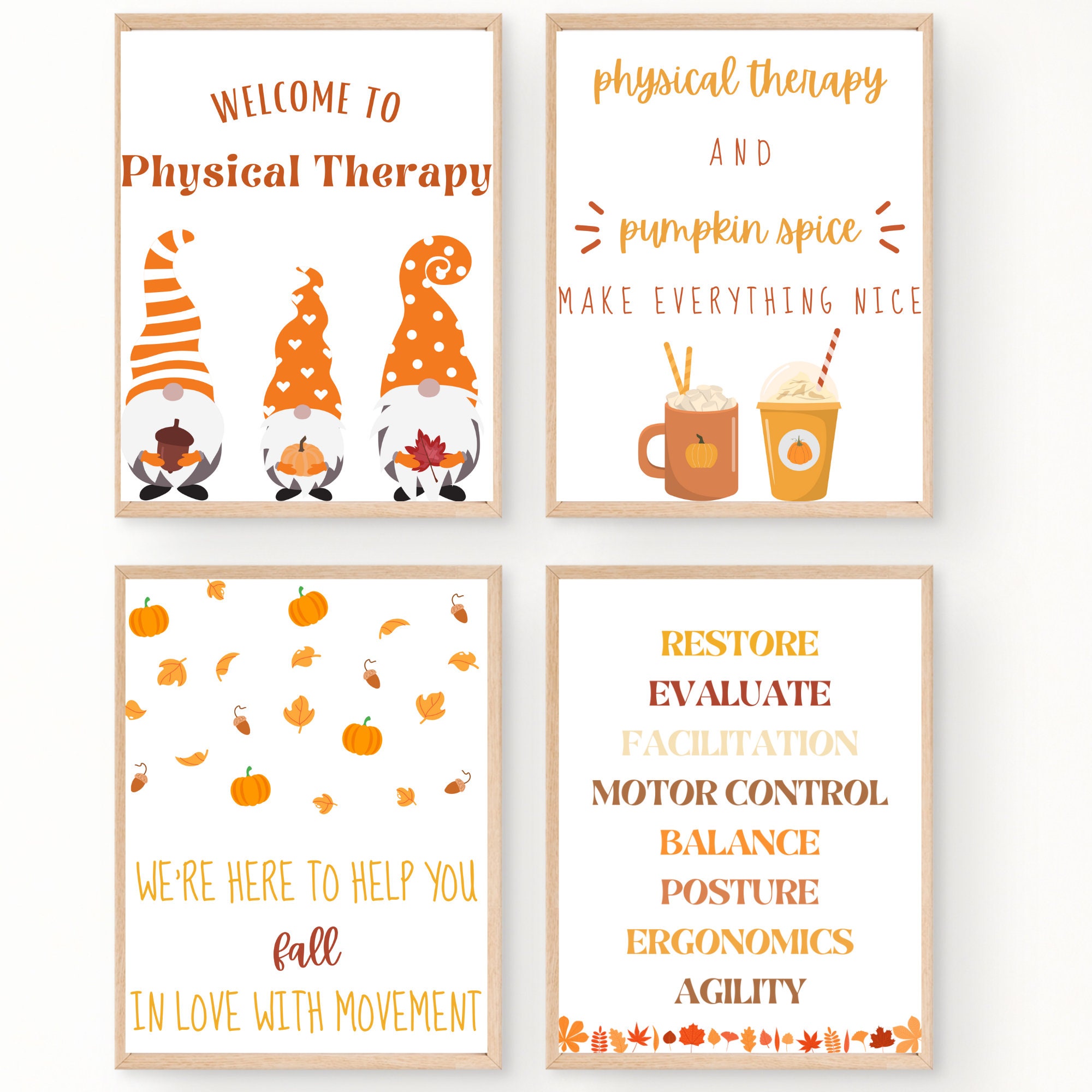 Fall Physical Therapy Bundle 4 Physical Therapy Posters Physical ...