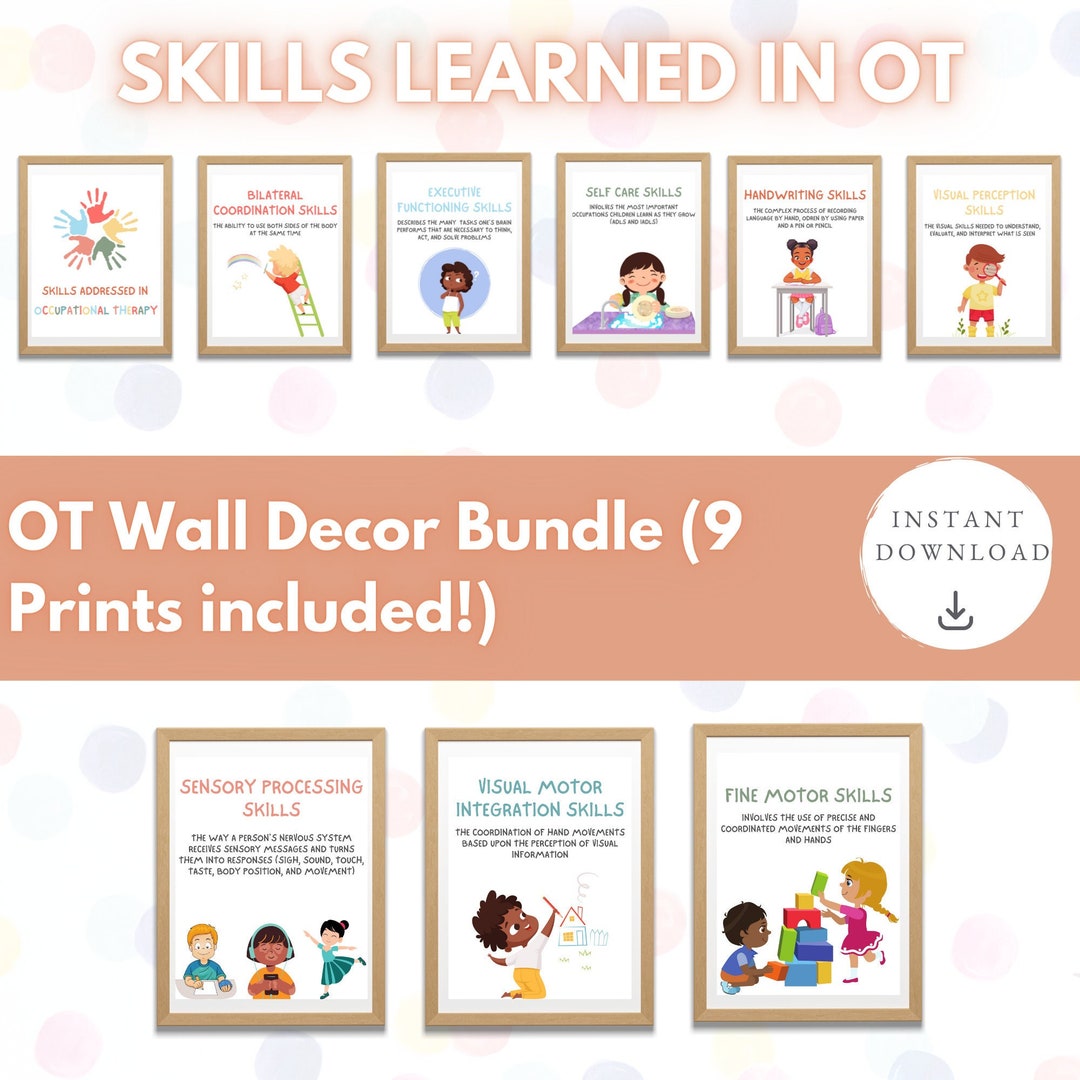 Occupational Therapy Poster Bundle | 9 Occupational Therapy Prints ...