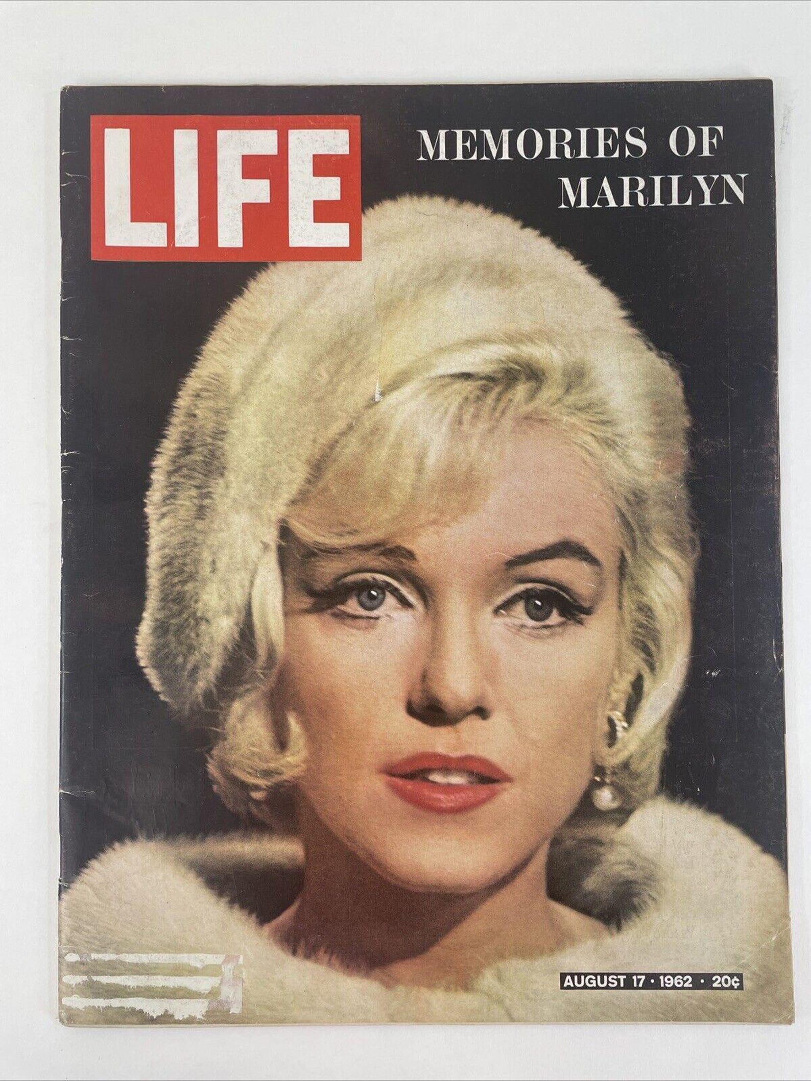 Marilyn Monroe Life Magazine Aug 17 1962 Memories of Marilyn - Etsy