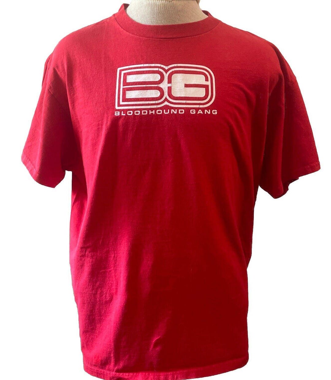 Vintage 90s 00s Bloodhound Gang T Shirt Red Rare Mens XL Delta Bam ...
