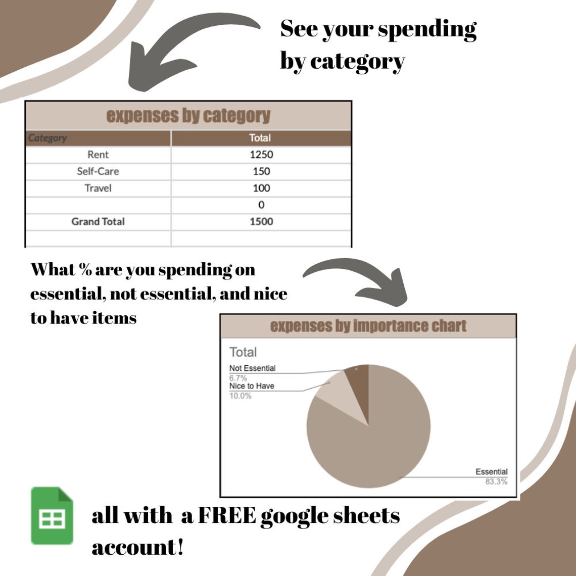 Digital Google Sheets Monthly Budget Tracker Financial - Etsy