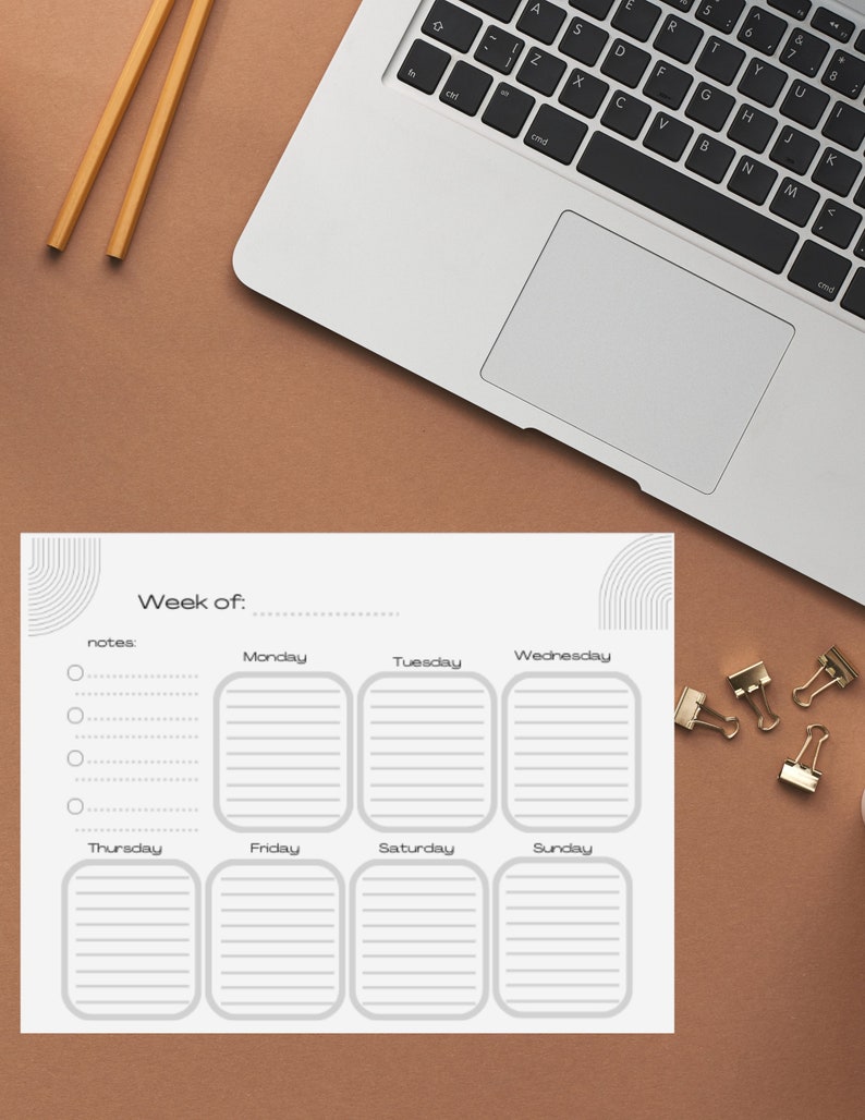 Minimal Weekly Printable Planner, To-do List, Undated - Etsy