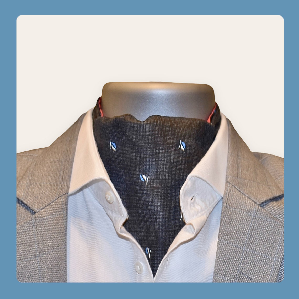 Balete Designs Reversible Cravat in Red and Grey Black Combination ...