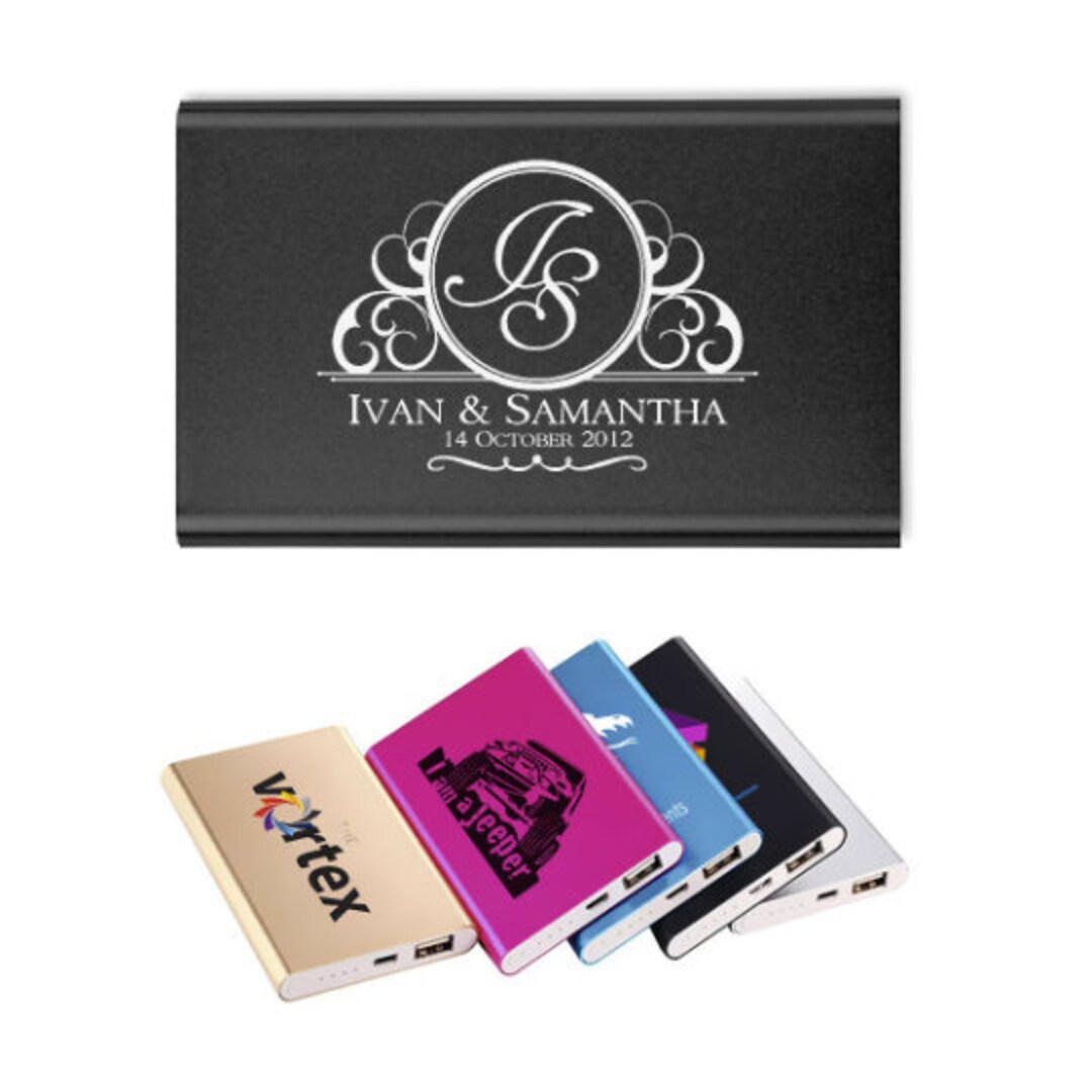 Personalized Tech Gift | Laser Engraved 4000mah Power Bank With Any ...