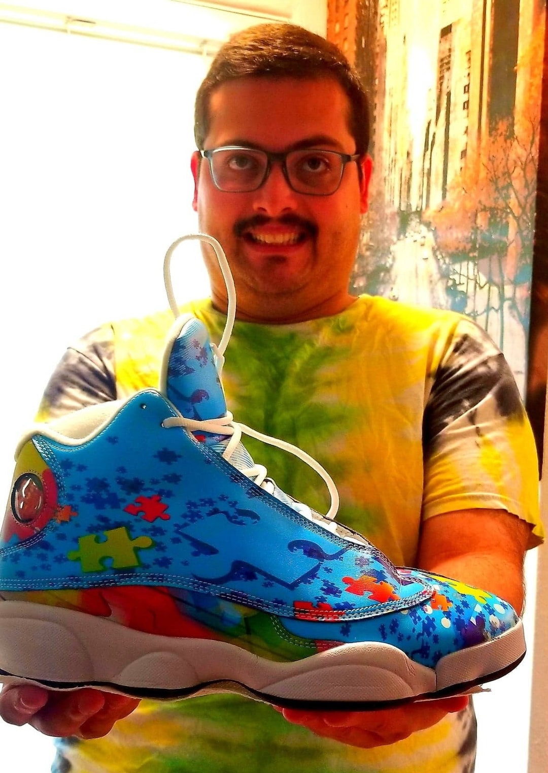 Autism Awareness Basketball Sneakers, Asm-1's - Etsy