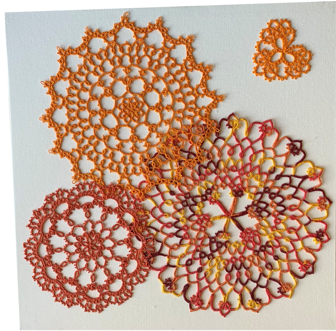 Hand Tatted Lace Wall Décor canvas 013 - Etsy