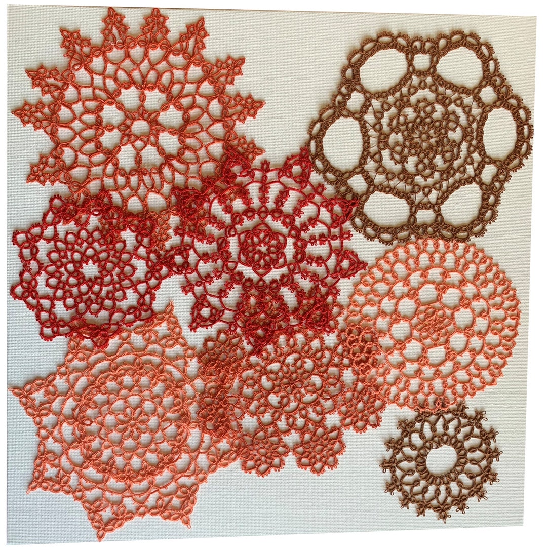 Hand Tatted Lace Wall Décor canvas 006 - Etsy