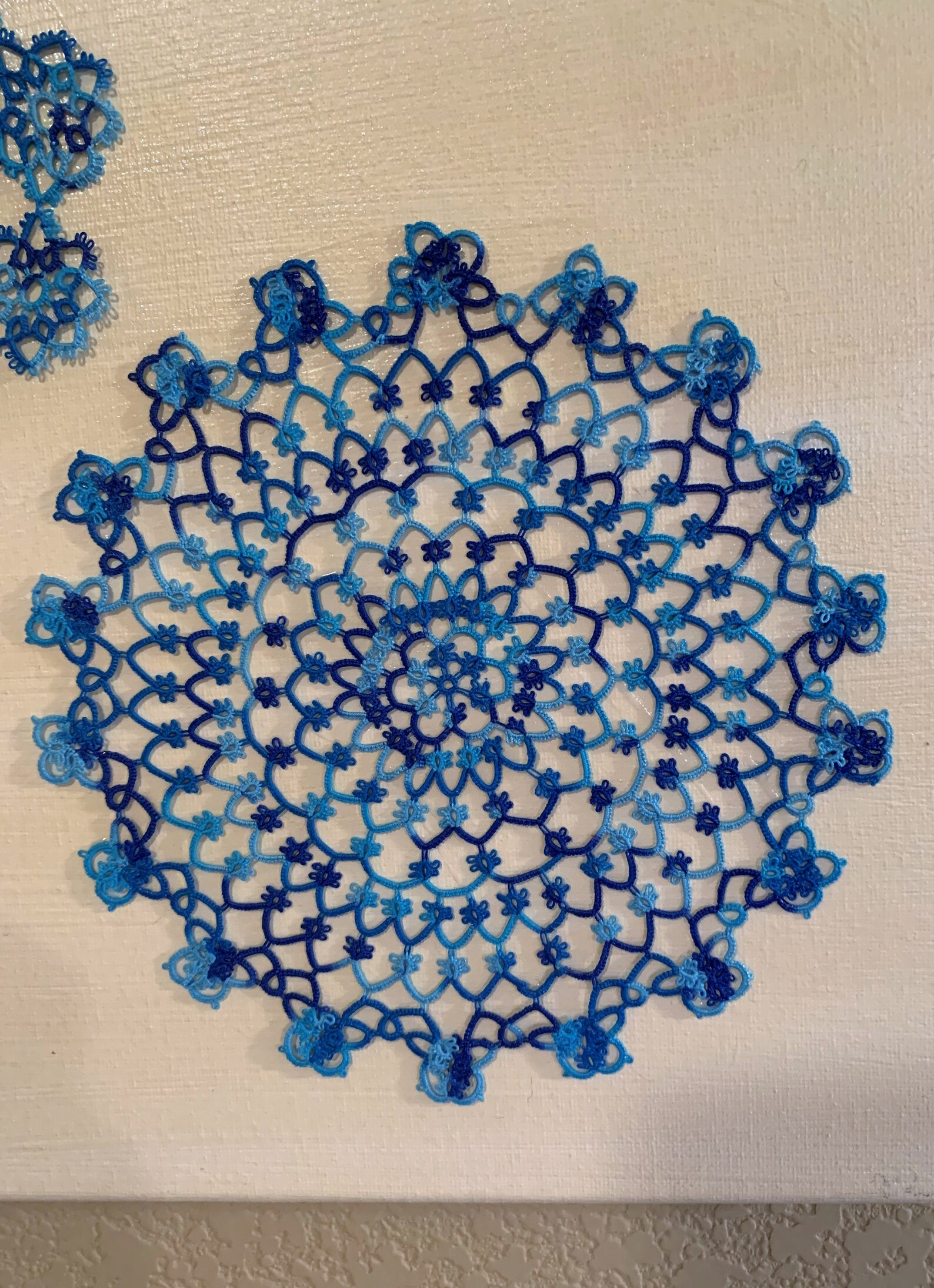 Hand Tatted Lace Wall Décor item: Canvas 004 - Etsy