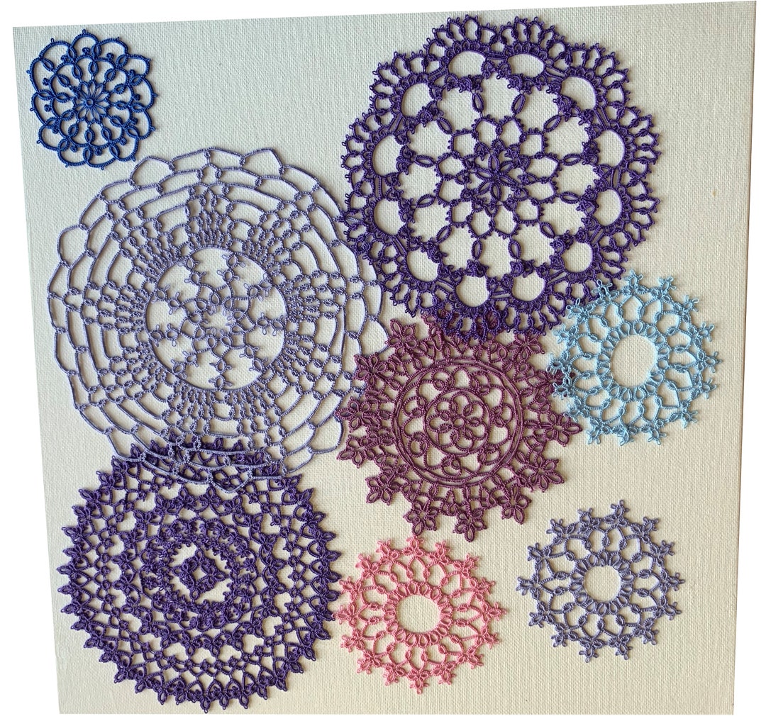 Hand Tatted Lace Wall Décor canvas 014 - Etsy