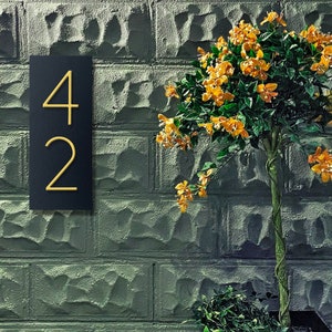 Metal House Number | House Numbers | Modern Address Sign With METAL ...
