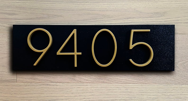 Metal House Number | House Numbers | Modern Address Sign With Metal ...