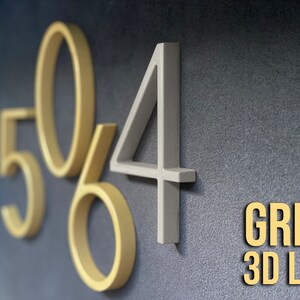 Metal House Number | House Numbers | Modern Address Sign With METAL ...