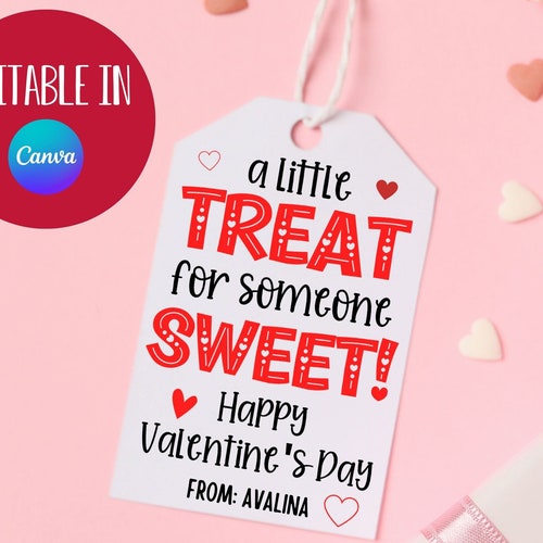 Editable & Printable Gift Tags / Happy Valentine's Day Tag - Etsy