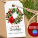 Editable Christmas Gift Tags, Merry Christmas Holiday Tags, Christmas ...