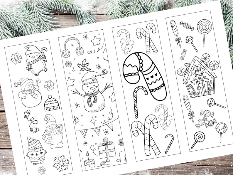 Christmas Bookmarks for Kids, Printable Christmas Party Favors ...