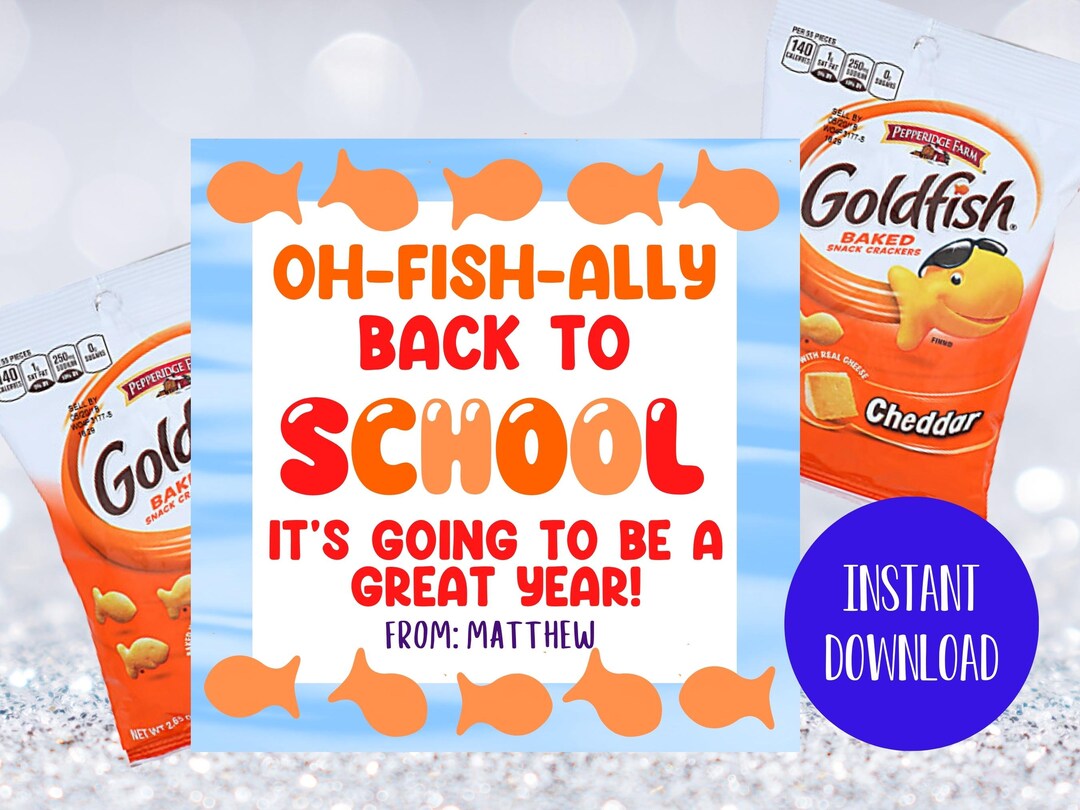 Oh-fish-ally Back to School Tag, Back to School Tag, Printable Back to ...