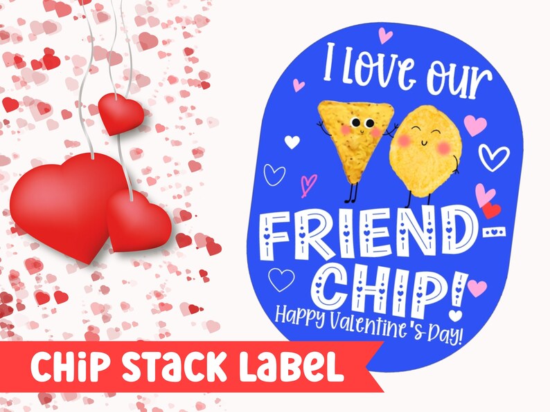 Valentine Chip Labels Chips Kids Valentine Printable - Etsy